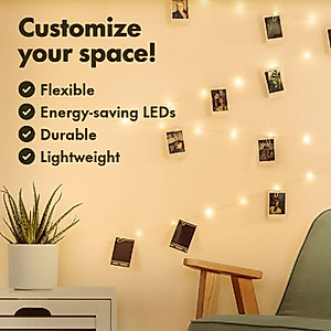 Twinkle Star 33FT 100 LED Silver Wire String Lights Fairy String Lights Battery Operated LED String Lights for Christmas Wedding Party Home Holiday Decoration, Warm White, Pack of 1