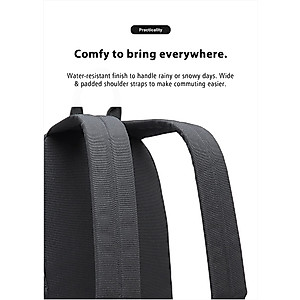 SansPeur BASEL Backpack, Casual Back Pack with Laptop Sleeve, designed for Work, Travel, School & College, Black