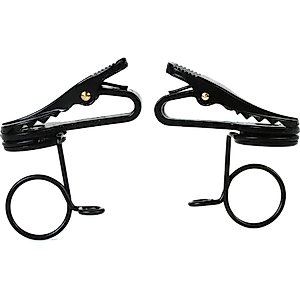 Shure RK183T1 Single Mount Tie-Clips For MX183, MX184, MX185, Wl183, Wl184, & Wl185, Set of 2, Black