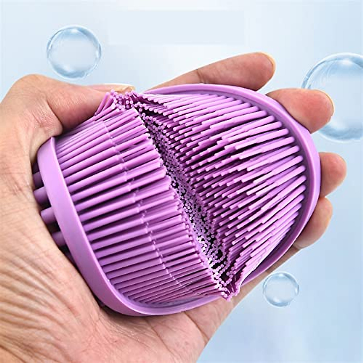 INGVY Dry Brushing Body Brush Soft Silicone Body Brush Bath exfoliating Skin Suitable for Bath Shampoo Facial Massage Brush Supplies Direct Sale (Size : Pink)