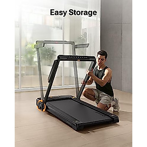UREVO Walking Pad Treadmill with Auto Incline, 9 Level Incline Under Desk Walking Treadmill Machine with APP Control, Mini Treadmill for Home Office