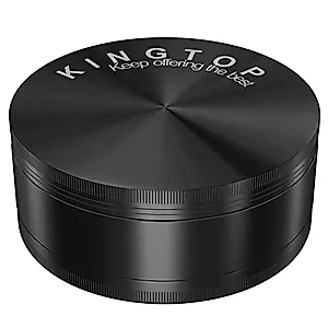 KINGTOP Spice Grinder Large 3.0 Inch Black