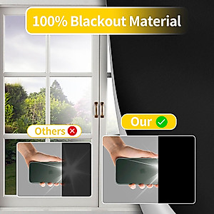 Portable Blackout Curtains, 157"x57" Blackout Shades for Windows 100% Black Out Temporary Blackout Blinds for Bedroom Baby Nursery Window Travel Dorm Room