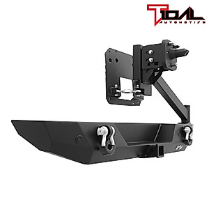 Tidal Steel Rear Bumper with Tire Carrier and Linkage Fit for 18-22 Wrangler JL