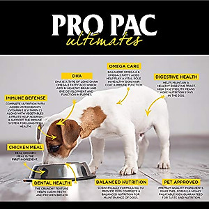 Pro Pac Ultimates Puppy Chicken Meal And Brown Rice Dry Dog Food, 28 Lb