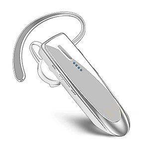 Bluetooth 5.3 Headset Compatible with Samsung Galaxy S21 Wireless Earpiece, IPX5 Waterproof, Dual Microphones, Noise Reduction, 60 Days Standby + 22Hrs HD Talk Time!