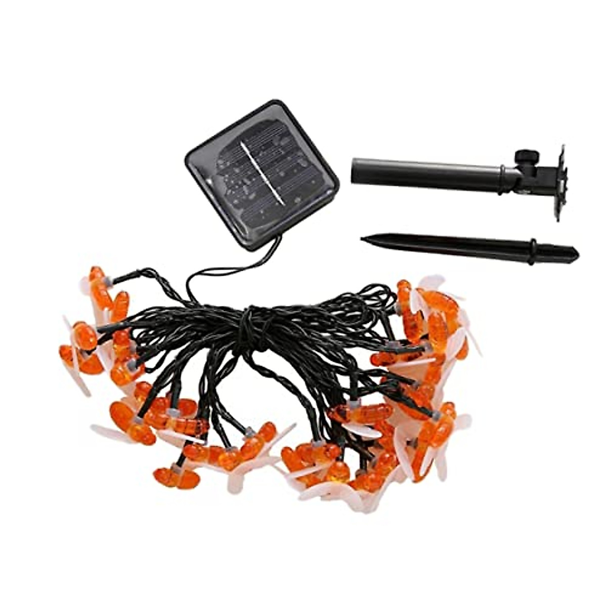 WOONEKY 1 Set Little Bee LED Light Decoración De para Exteriores Fence Decor Garden Lights Decorative Fence Lights String Bumble Bees Fairy Light Outdoor Tree String Lamp The Fence