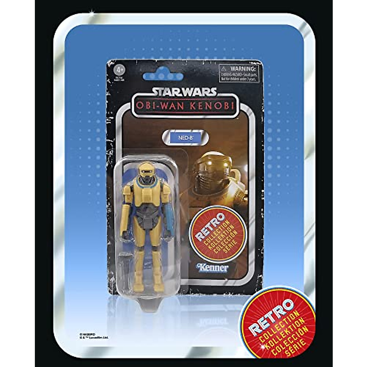 STAR WARS Retro Collection NED-8 Toy 3.75-Inch-Scale OBI-Wan Kenobi Collectible Action Figure, Toys for Kids Ages 4 and Up, Multicolored, F5774