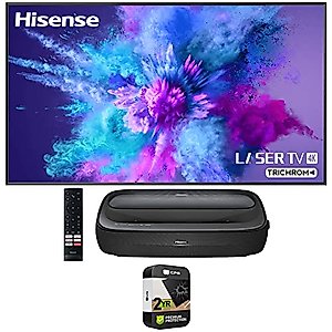 Hisense 100L9G 100" Laser TV TriChroma 4K Projector & DLT100B 1.0 Gain ALR Screen Bundle with 2 YR CPS Enhanced Protection Pack