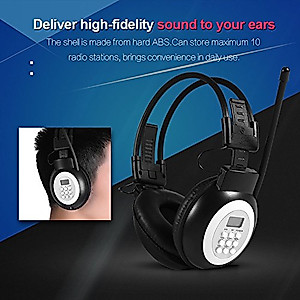 Over Ear Foldable Wireless / Wired Headphone with LCD Display, FM Radio, 10 Radio Stations, Noise Cancelling HiFi Headset