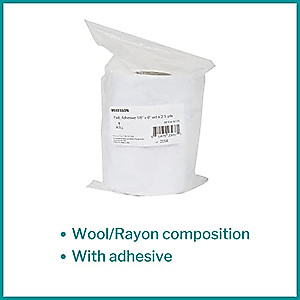 McKesson Orthopedic Felt Roll - Non-Sterile, Adhesive Rayon/Wool Medical Padding - White, 1/8 in Thick, 6 in x 2 1/2 yd, 1 Count