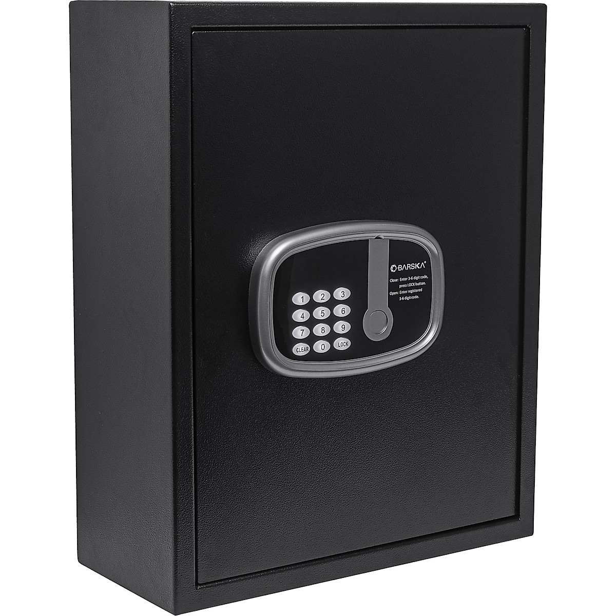 Barska Digital LED Keypad Hotel Safe with Motorized Locking Bots & Interior LED - 0.80 Cu Ft Wall