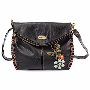 Chala Charming Crossbody Bag with Dragonfly Black