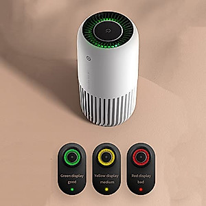 Air Purifier for Car Home Bedroom Portable Air Purifier Desktop USB Air Cleaner |with Color Lighting Black,White GP7