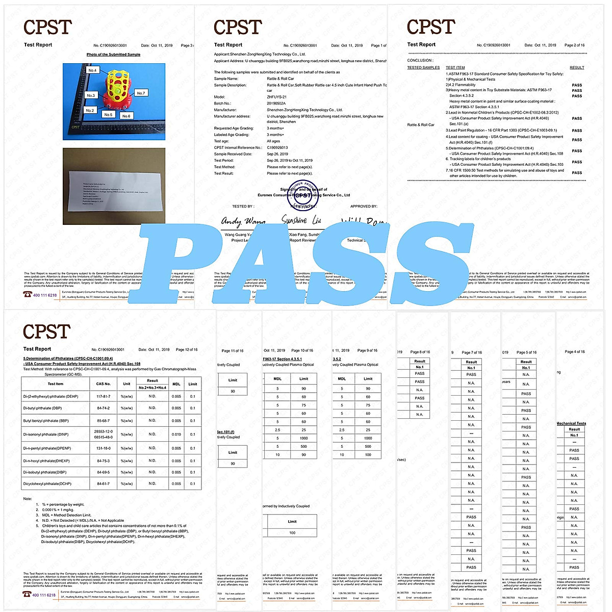 ZHFUYS Rattle & Roll Car，3-12 Months Baby Toys 5 inch boy and Girl Infant Toys Vehicles