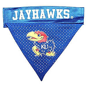 Pet Goods NCAA Kansas Jayhawks Collar Bandana, One Size