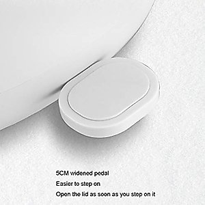 DTSE9 Garbage can for Bedroom Plastic Foot-Operated Trash Can Wastebasket,Silent Closing Lid，Garbage Container Bin for Bathroom,Bedroom，Removable Liner Bucket Indoor Trash Can (Color : White)