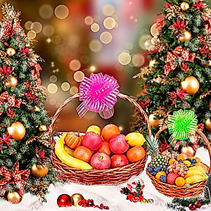 20 Pieces Large Pull Bow for Gift Wrapping 6 Inch Organza Gift Bow with Ribbon for Wrapping Gift Boxes, Baskets and Bags, Decorate Christmas, Wedding and Party (White)