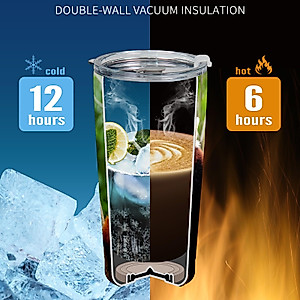 ZAQERFZ 20 Oz Insulated Tumblers Travel Mug With Lid Red Panda Stainless Steel Double Wall Vacuum Coffee Cup Gifts For Men Women Boys Girls