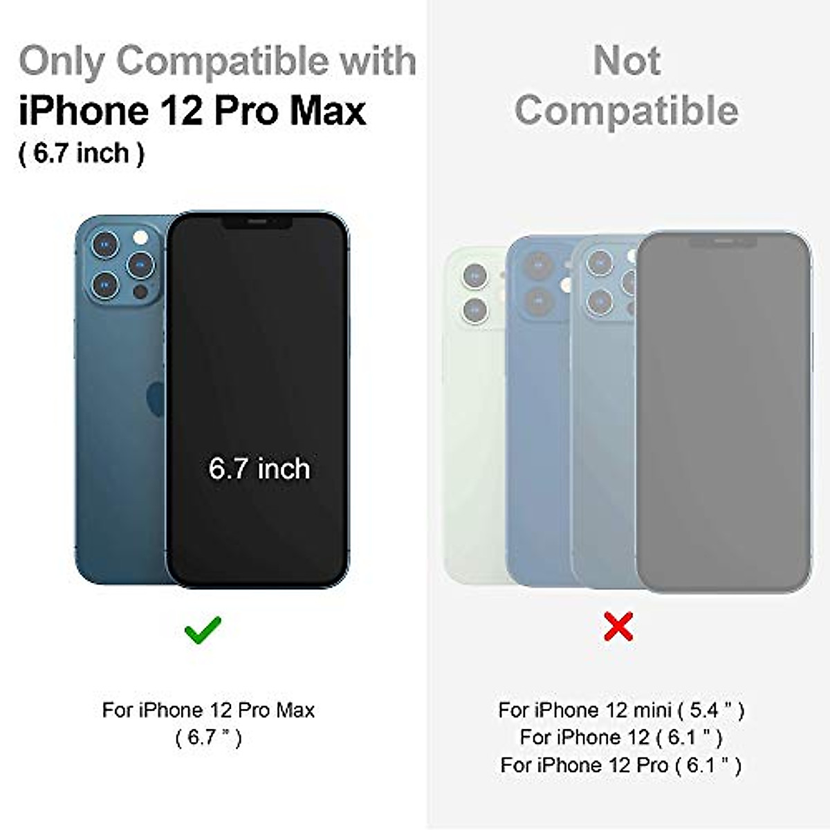 SURPHY Faux Leather Case Compatible with iPhone 12 Pro Max Case 6.7 inches, Premium Faux Leather Case Cover (with Metallic Buttons & Microfiber Lining) Compatible with iPhone 12 Pro Max (Brown)