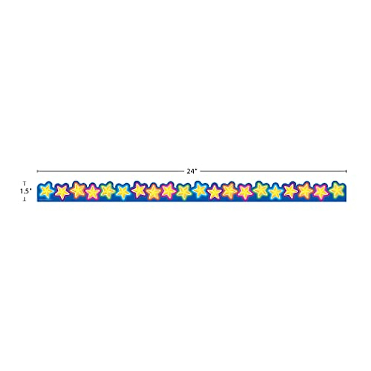 Teacher Created Resources Neon Stars Magnetic Border (77128)