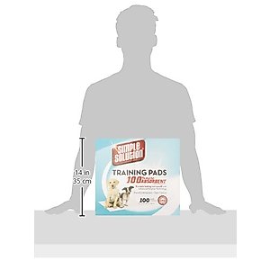 Simple Solution Training Puppy Pads - 6 Layer Dog Pee Pads, Absorbs Up to 6 Cups of Liquid - 23x24in - 100 Count
