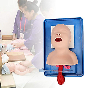 PVC Intubation Manikin Study Teaching Model Infant Baby Model Airway Management Trainer Tool with Tube (US Stock)