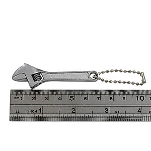 GENNEL 2.5 inch Tiny Adjustable Wrench, 2.5" Mini Size Adjustable Spanner, Silver Nut Wrench Tool, Jaw Capacity 0~10mm