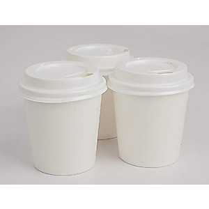 Golden Apple, Disposable Paper Coffee Cups 4 oz. Cups & Lids Quantity 50 cups per pack.