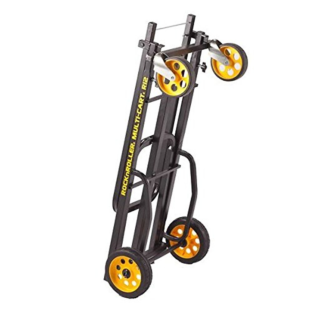 Rock-N-Roller R12RT (All Terrain) 8-in-1 Folding Multi-Cart/Hand Truck/Dolly/Platform Cart/34" to 52" Telescoping Frame/500 lbs. Load Capacity, Black