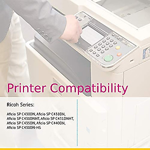Clever Supplies CS Compatible Toner Cartridge Replacement for Ricoh C430DN 821108 Cyan Color Laser Aficio SP C430DN Aficio SP C431DN Aficio SP C431DN-HS Aficio SP C431DNHT Cyan