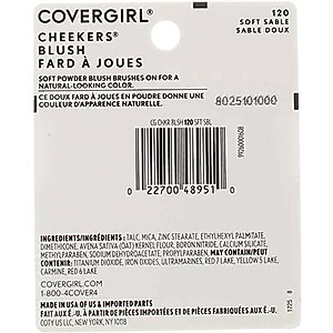 CoverGirl Soft Sable 120 Cheekers Blush -- 3 per case.