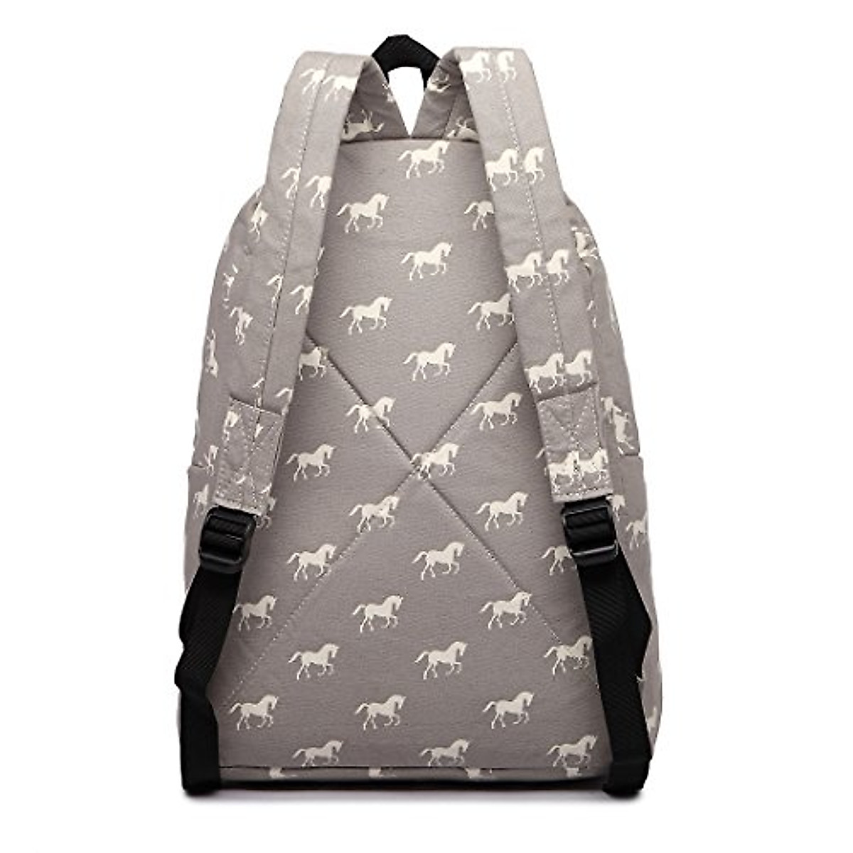 MISS LULU Backpack Horse Print Canvas Backpack Casual Daypack for Girls Boys Teenager
