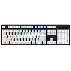 TECWARE PBT Keycaps, Double-Shot PBT Keycap Set, for Mechanical Keyboards, Full 112 Keys Set, OEM Profile, English (US, ANSI) (White)
