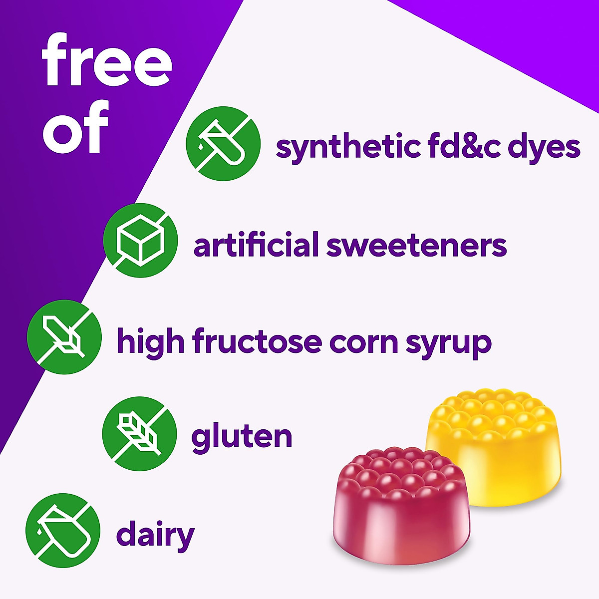 Vitafusion MultiVites Gummy Multivitamins for Adults with 12 Vitamins and Minerals, Berry, Peach and Orange Flavored, America’s Number 1 Gummy Vitamin Brand, 75 Day Supply, 150 Count