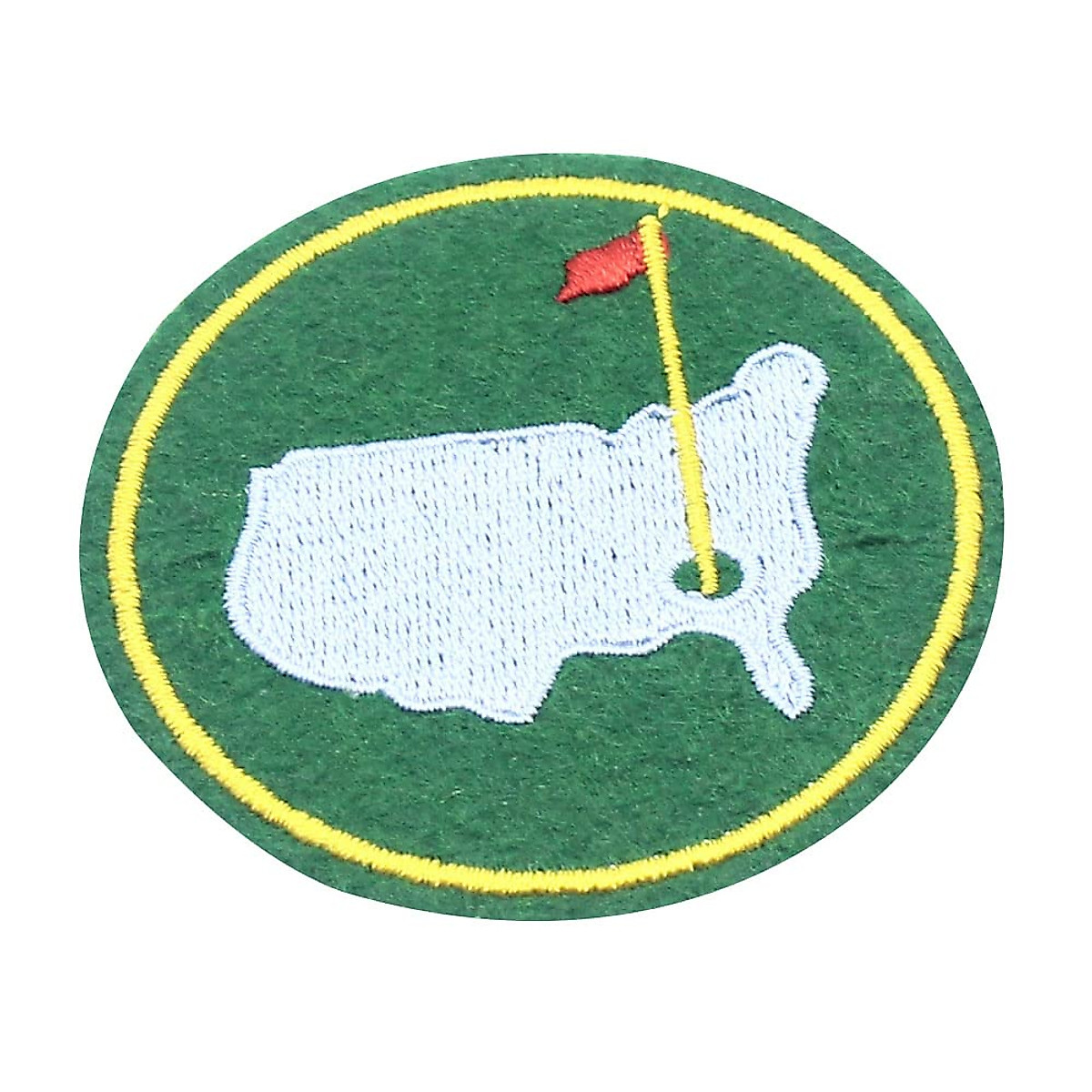 Red Flag Golf &USA Map Iron On Patch Embroidered Iron On Applique 2.7inch