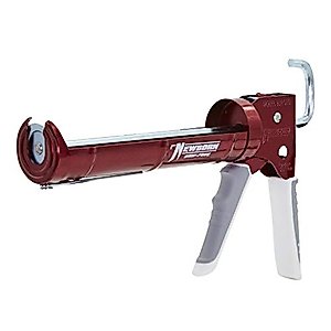 Newborn 930-GTD Drip-Free Smooth Hex Rod Cradle Caulking Gun with Gator Trigger Comfort Grip, 1/10 Gallon Cartridge, 10:1 Thrust Ratio