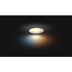 Philips Hue White Ambiance Smart Retrofit Recessed Downlight 4", Bluetooth & Zigbee Compatible (Hue Hub Optional), Smart Ceiling Lighting, 1-Pack
