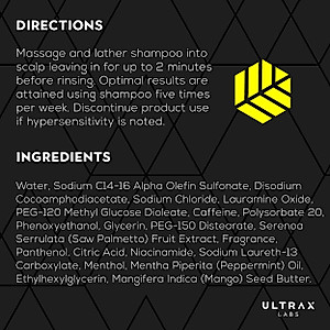 Ultrax Labs Hair Thickening Shampoo for Thinning Hair and Hair Loss - Hair Surge 8 oz for Women and Men