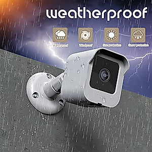 Wall Mount for Wyze Cam V3 , Outdoor and Indoor Weatherproof Protective Housing with 360 Degree Adjustable Mount Bracket, Home Security Camera System Accessories (WHITE-3Pack)