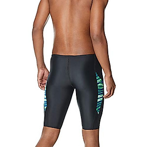 Speedo Men's Standard Swimsuit Jammer ProLT Printed Team Colors, Wave Blue/Green, 30