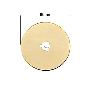 AUTOTOOLHOME Titanium Rotary Cutter Blades 60mm 10 Pack Replacement Quilting Scrapbooking Sewing Arts Crafts Farbric Paper Cutting Tool