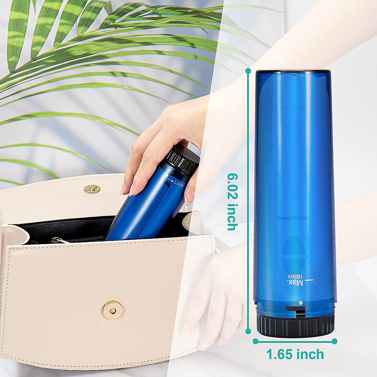 Portable Electric Bidet for Travel and Home Hygiene - Rechargeable Blue