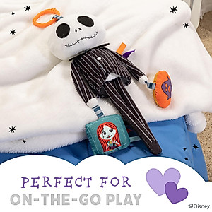 KIDS PREFERRED Disney Baby Nightmare Before Christmas Jack Skellington On The Go Activity Toy with Teether, On The Go Clip, Bell Chime, and Pull Through Arms