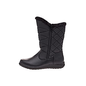 totes Women's Winter, Rain & Snow Boots Insulated Warm Fur-Lined, Tall Mid-Calf Height, Zigzag Black, 7