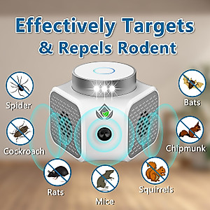 Avantaway 2023 Ultrasonic Pest Repeller,Indoor Ultrasound Pest Repellent for Mouse, Mosquito,Roach,Cockroach,Rodent,Bug,Ant. Electronic Plug in Pest Control for House,Garage,Warehouse,Kitchen, UR02