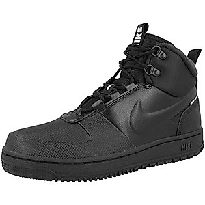 NIKE Men's Basketball Shoe, Black Black Metallic Pewter, 8.5