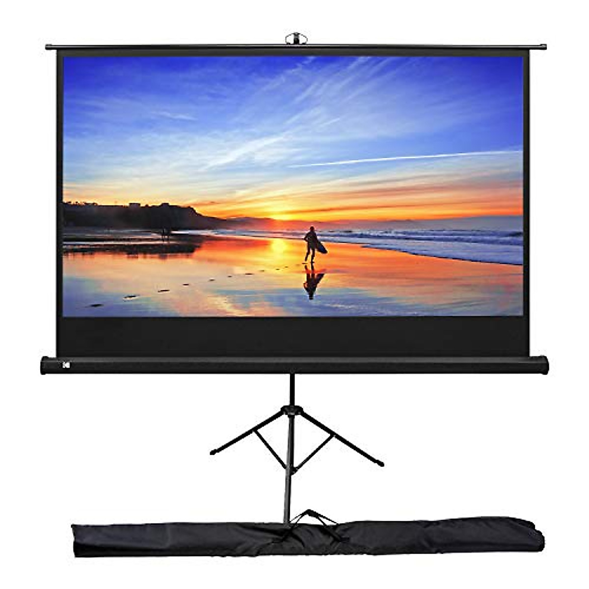 KODAK 80” Projection Movie Screen Premium Portable Lightweight White 16:9 HD 4K Projector Screen, Adjustable Tripod Stand & Storage Carry Bag | Easy Assembly for Home, Office, School & Church