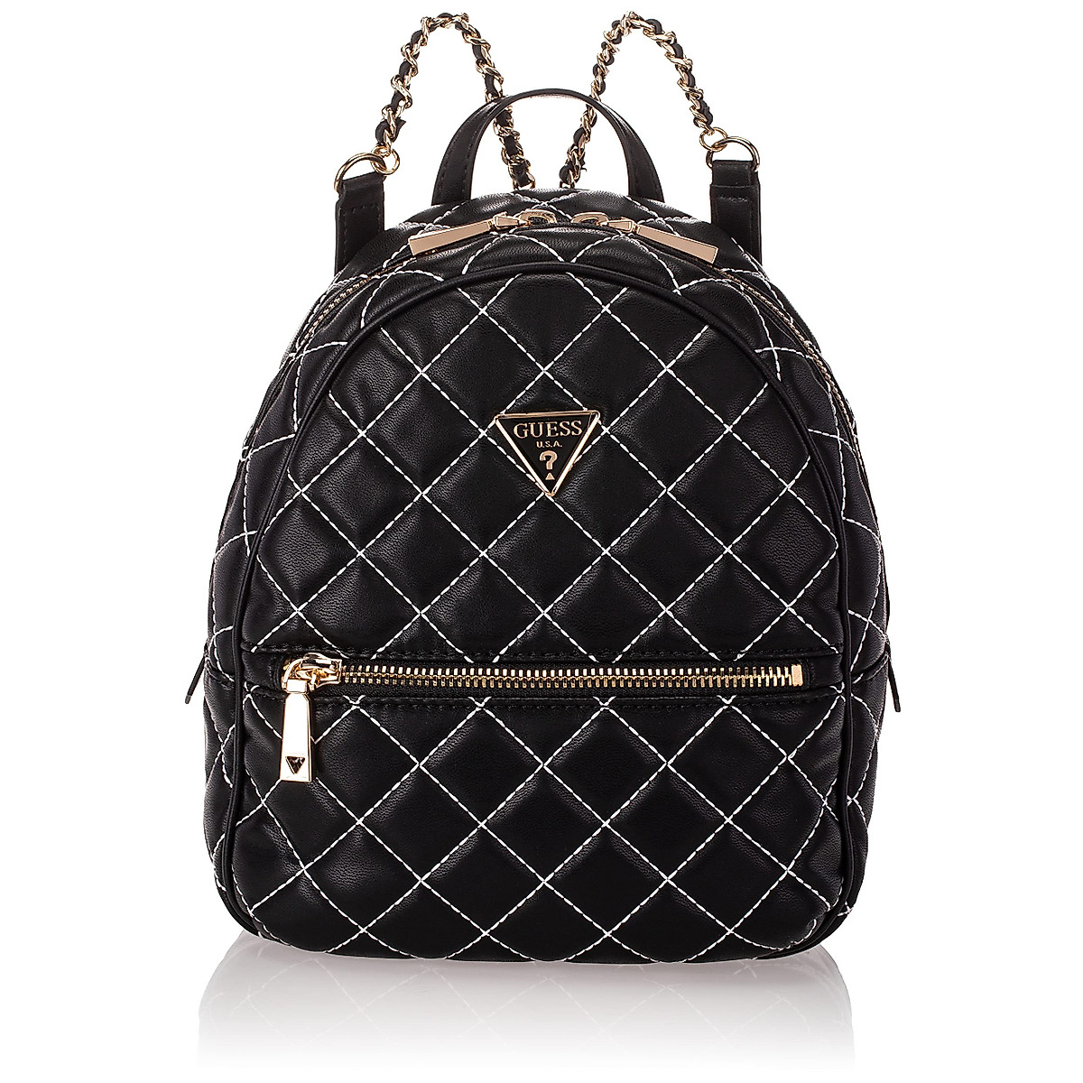 GUESS womens Cessily Backpack, Black Multi, one size US