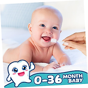 Healifty 30Pcs Oral Brush Mouth Sponge swabs Newborn Disposable Tools for Toddlers Infant Gauze Baby White Oral Care deciduous Teeth